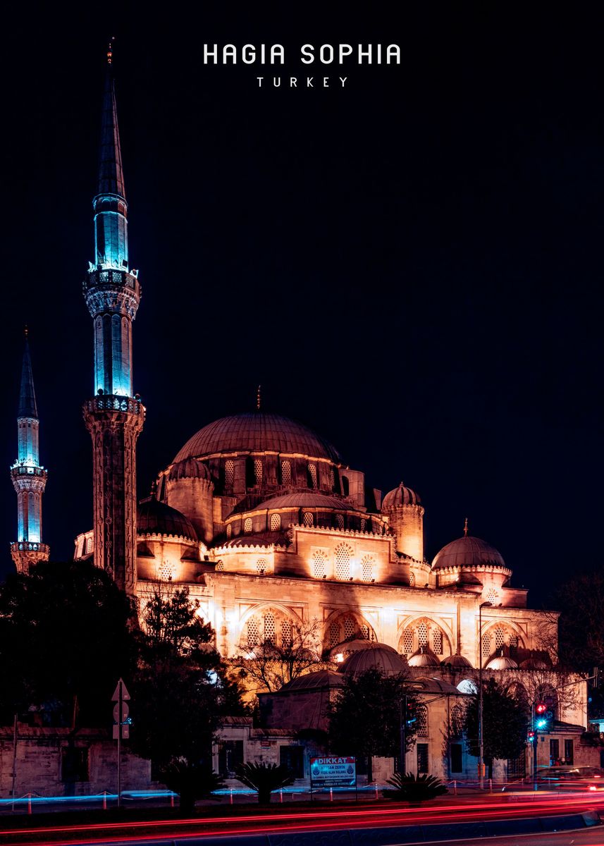 'Hagia Sophia ' Poster, picture, metal print, paint by Big City | Displate