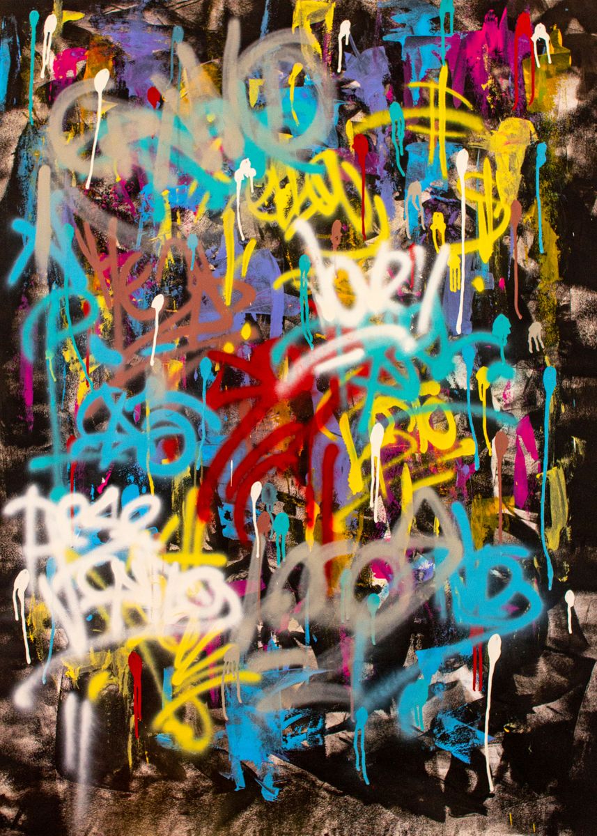 'Crazy Times' Poster, picture, metal print, paint by Nozvvu | Displate