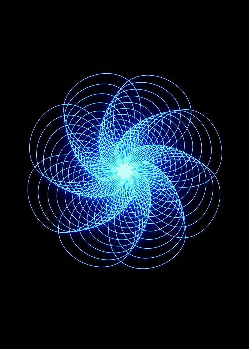 'spirograph neon' Poster, picture, metal print, paint by mystery box ...