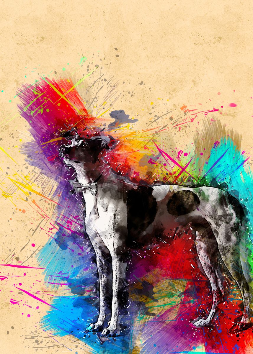 'Dog 42' Poster, picture, metal print, paint by TaTu Art | Displate