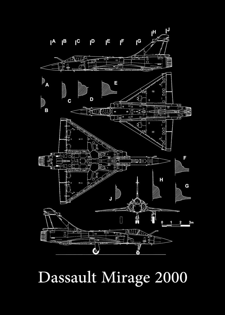 'dassault mirage 2000' Poster, picture, metal print, paint by TheGolden ...