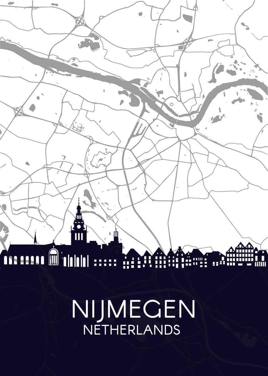 'Nijmegen Netherlands ' Poster, picture, metal print, paint by Urrutia ...