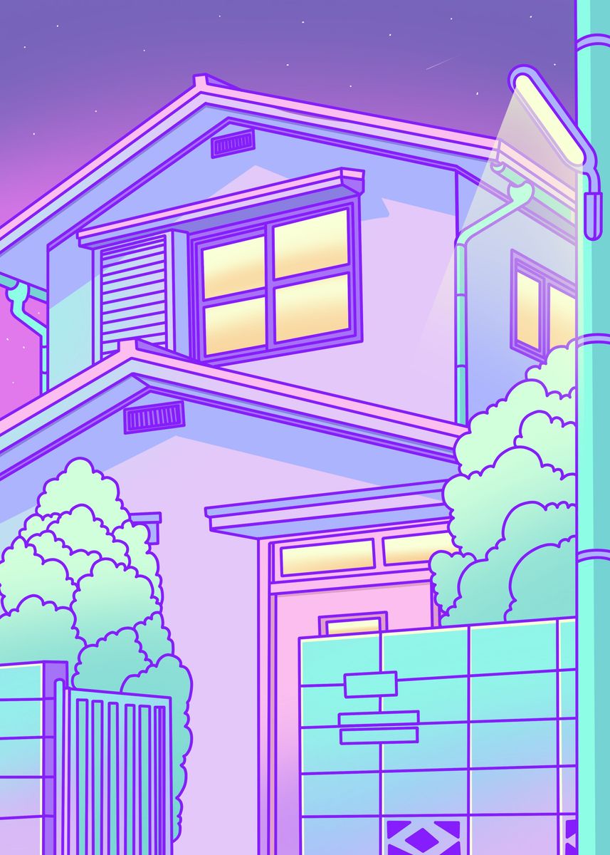 'Nobita House' Poster, picture, metal print, paint by Adriel Vector ...