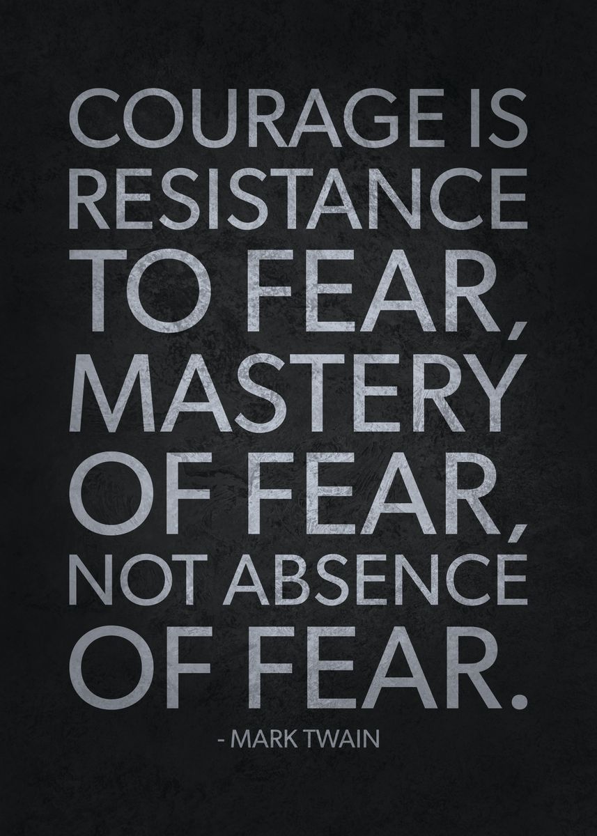 'Courage vs Fear' Poster, picture, metal print, paint by CHAN | Displate