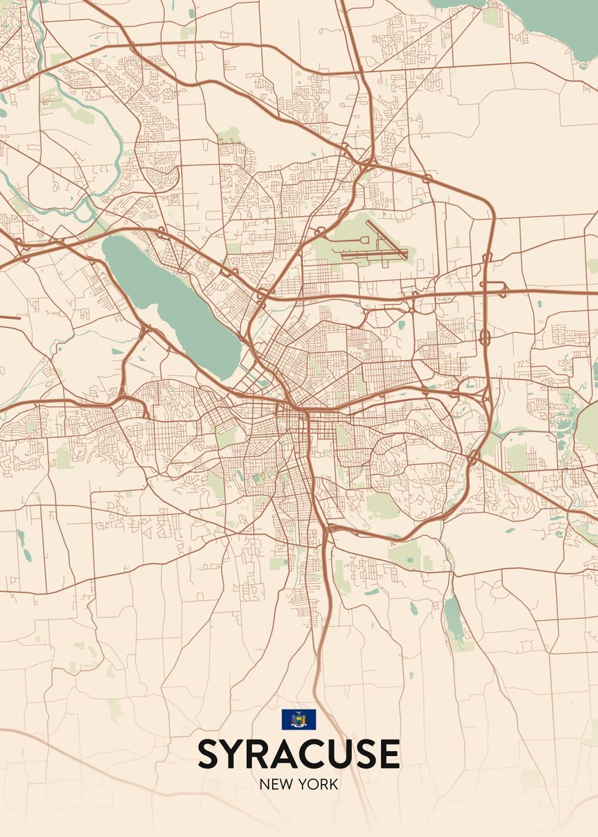 'Syracuse NY' Poster, picture, metal print, paint by IMR Designs | Displate