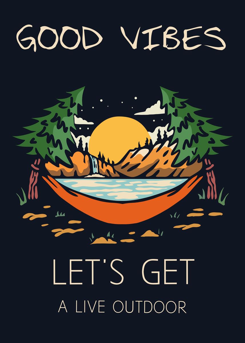 'Lets Get a Live Outdoor' Poster by AL Picaso | Displate