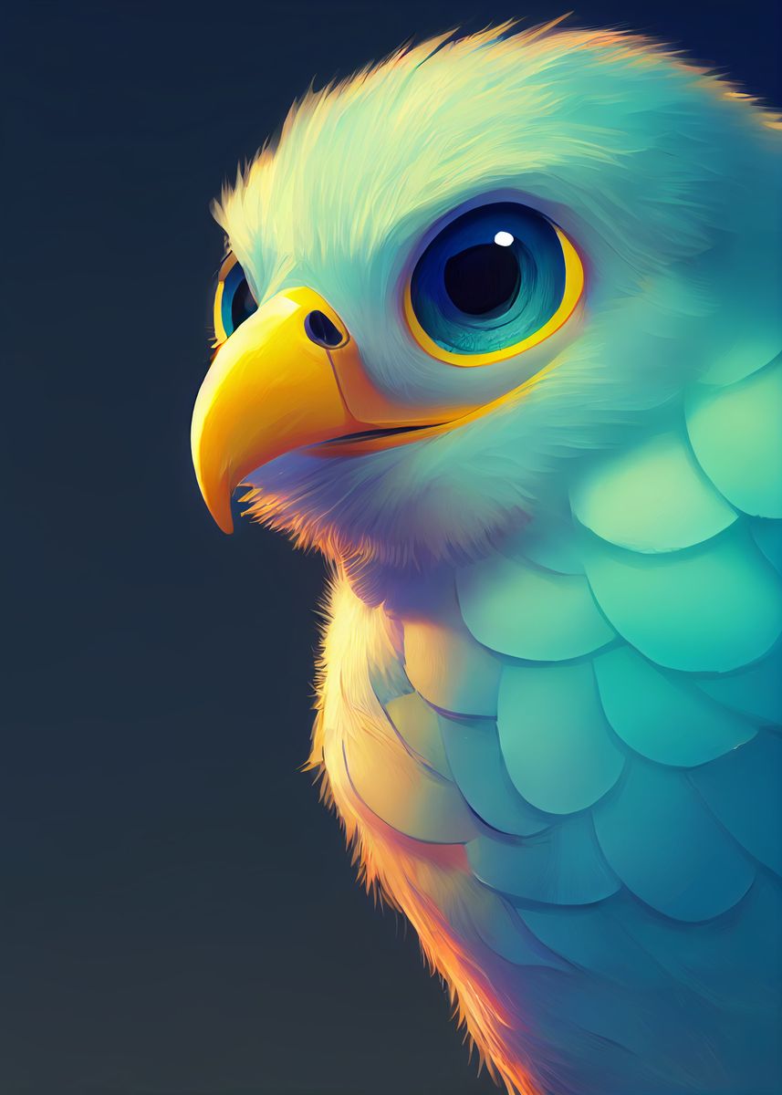'Adorable Eagle 4' Poster by Holzkovic | Displate