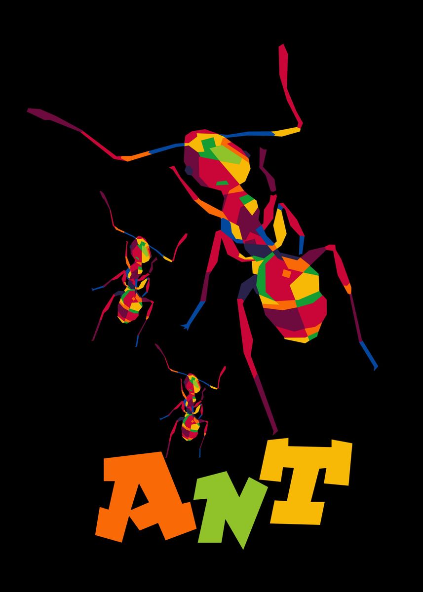 'ant animal painting' Poster, picture, metal print, paint by Mshel Tyan ...