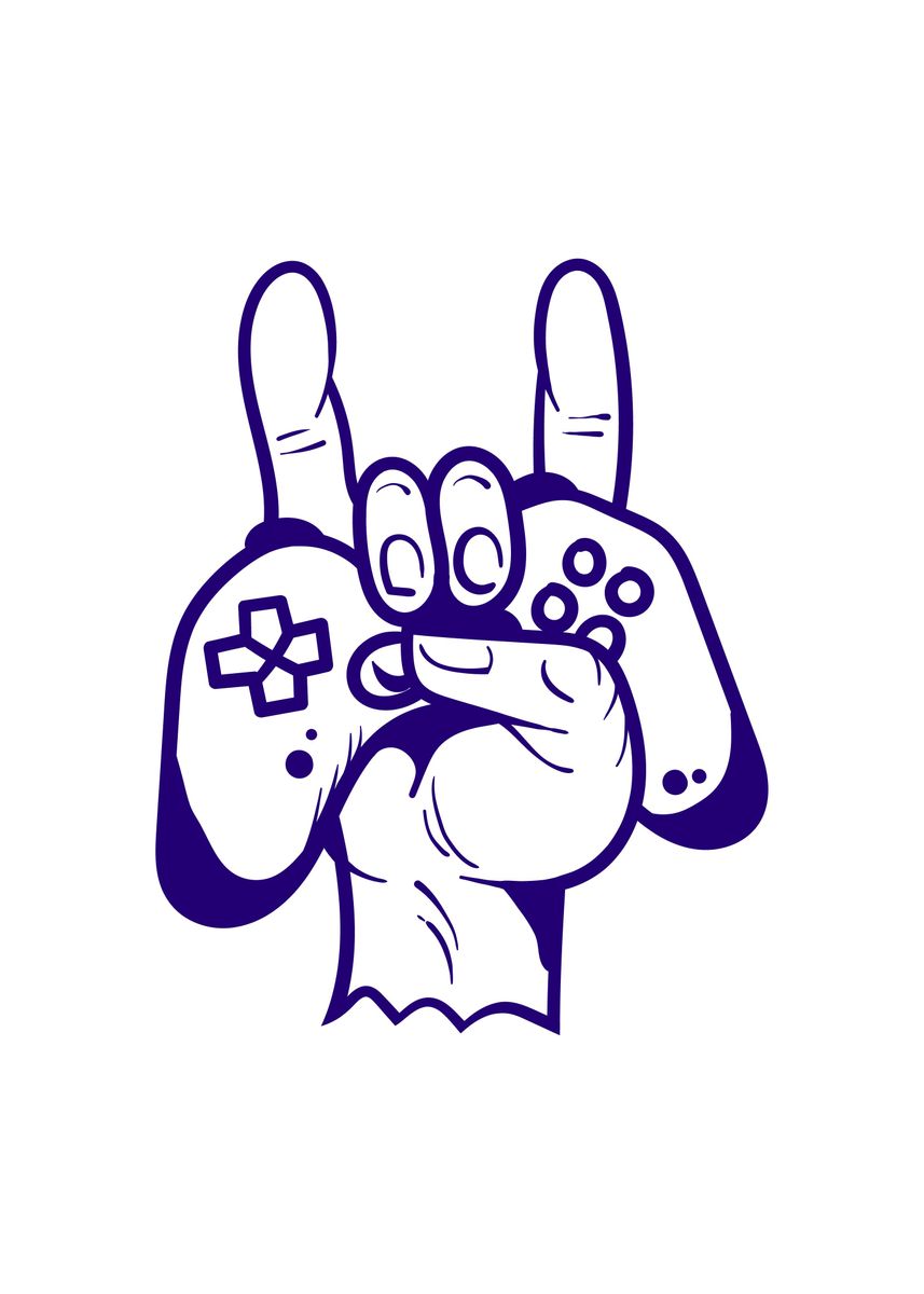 'Gaming Metal' Poster, picture, metal print, paint by Dedew Doublede ...