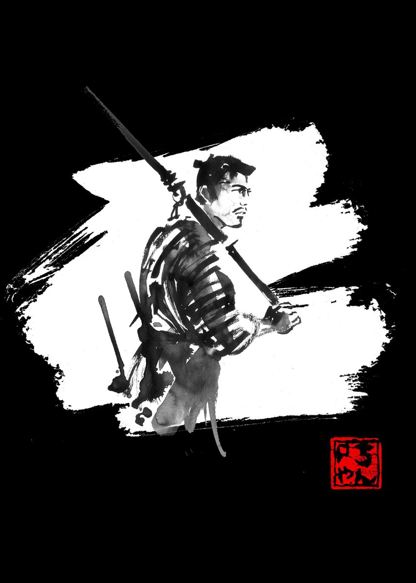 'one of the seven in white' Poster by pechane sumie | Displate