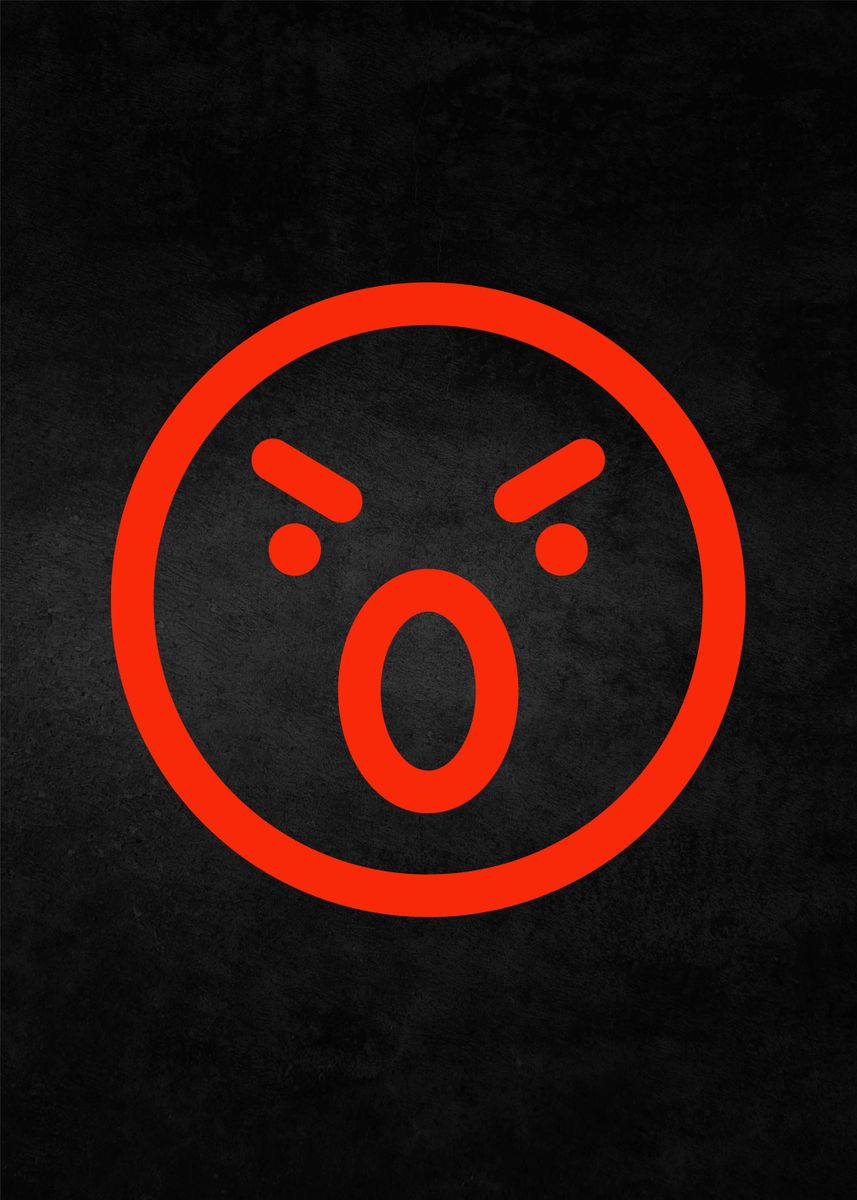 'Angry Face' Poster, picture, metal print, paint by Most Popular Cult ...