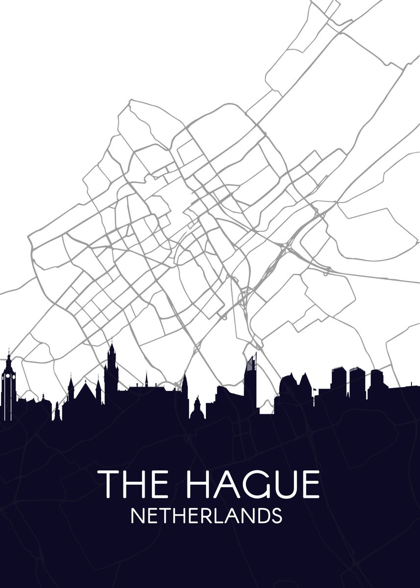 'The Hague Netherlands ' Poster, picture, metal print, paint by Urrutia ...