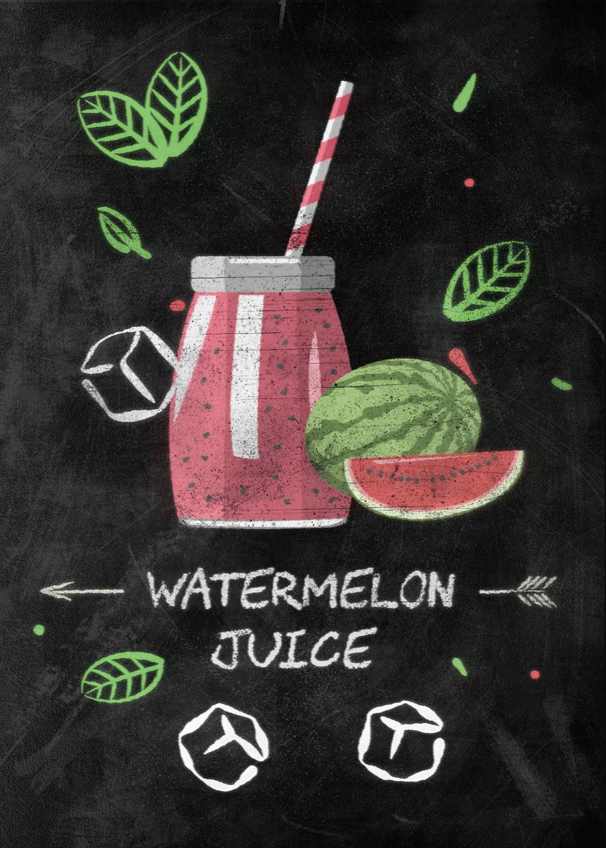 'Watermelon Juice' Poster by Audai | Displate