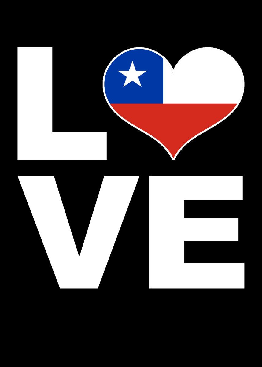 'I Love Chile' Poster by schmugo | Displate