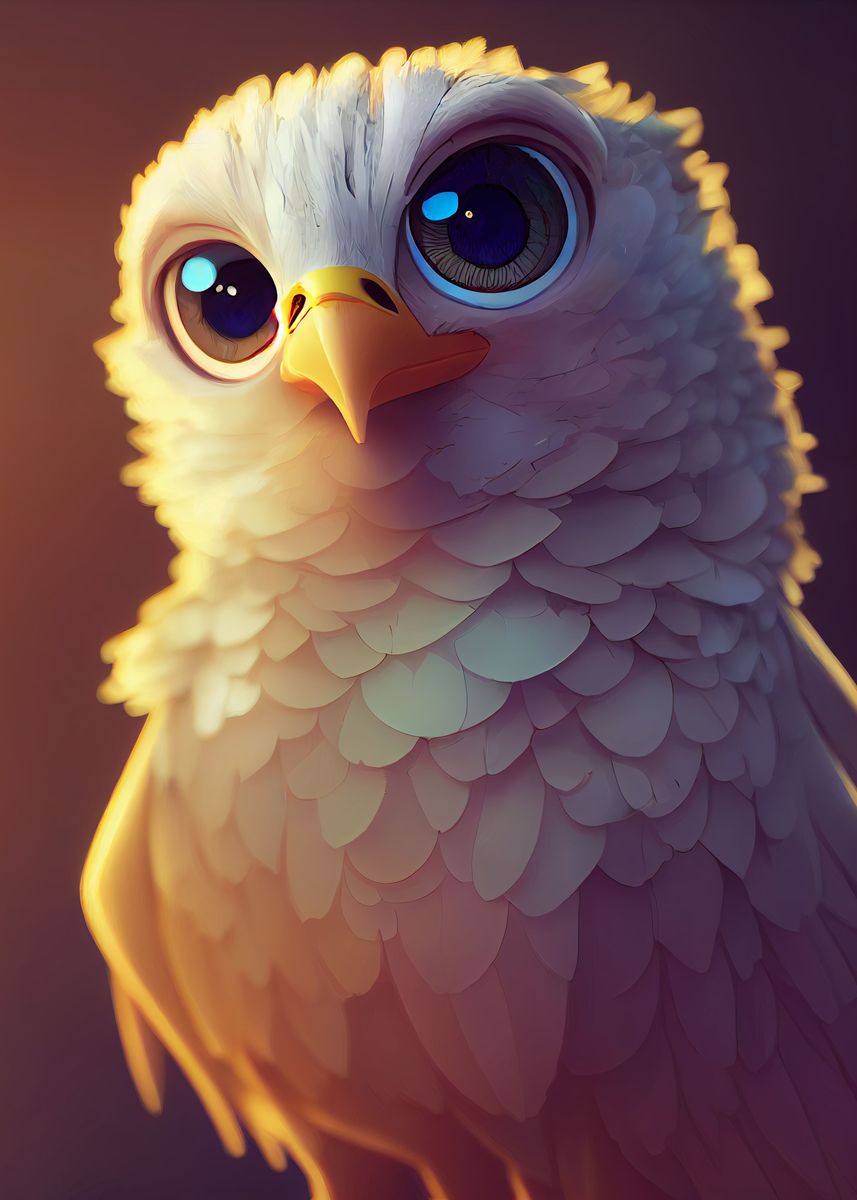 'Adorable Eagle 5' Poster by Holzkovic | Displate