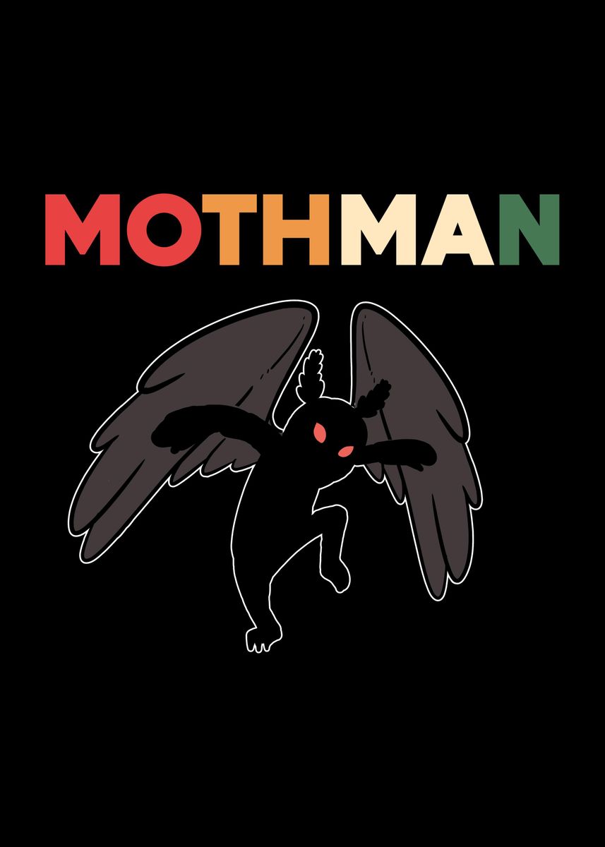 'Mothman Folklore' Poster, picture, metal print, paint by FunnyGifts ...