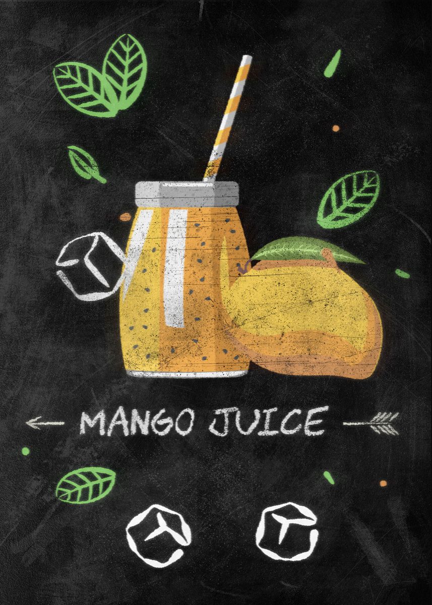 'Mango Juice' Poster, picture, metal print, paint by Audai | Displate