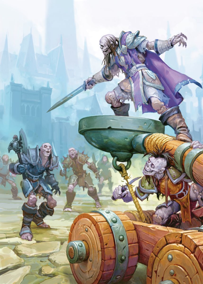 'Orc Challanges Orc' Poster, picture, metal print, paint by World Of ...