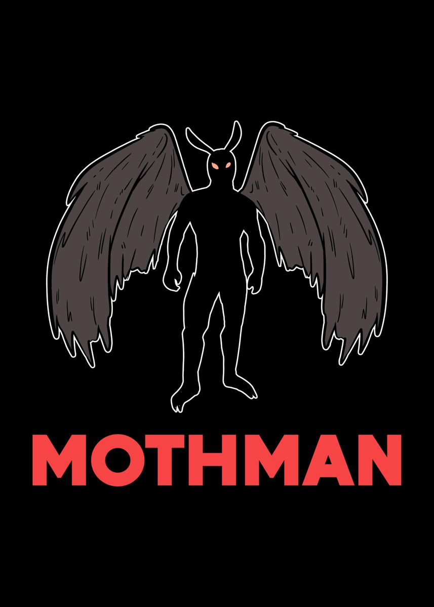 'Mothman' Poster, picture, metal print, paint by FunnyGifts | Displate