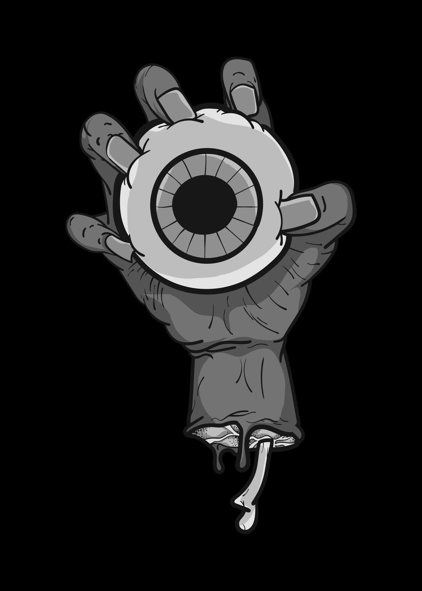 'Hands eye' Poster, picture, metal print, paint by Dede Wiradinata ...