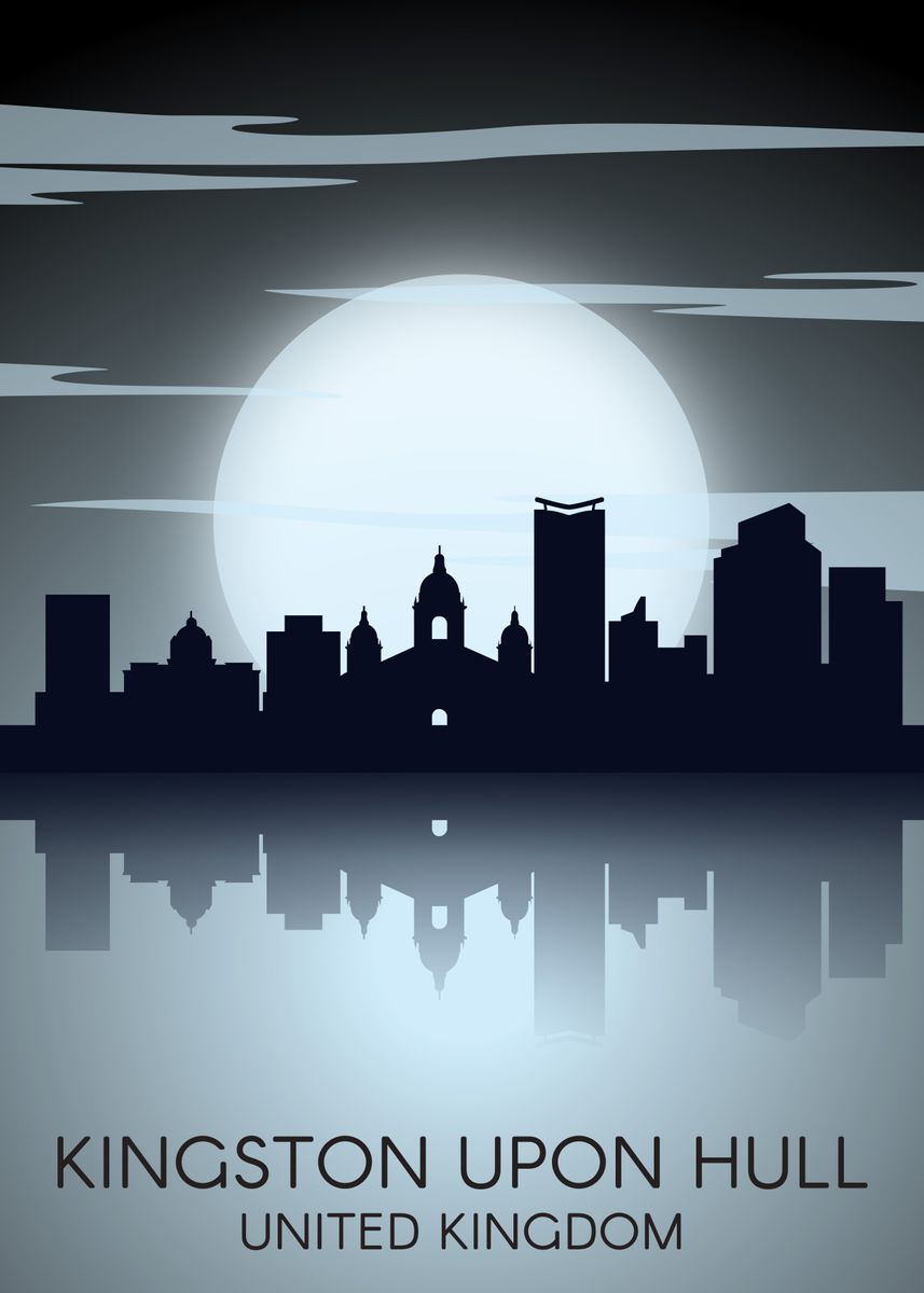 'Kingston upon hull' Poster, picture, metal print, paint by Yates ...