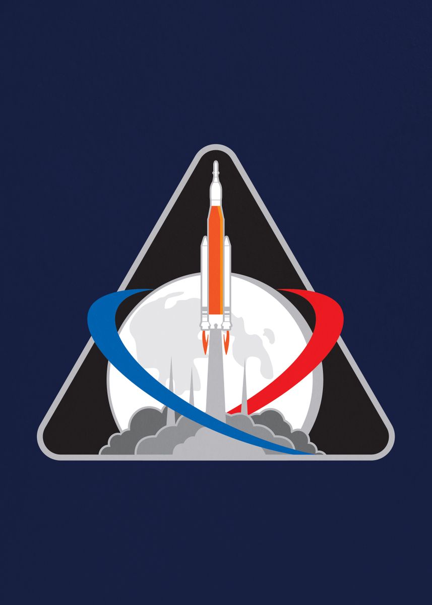 'Artemis I Logo Navy' Poster, picture, metal print, paint by NASA ...