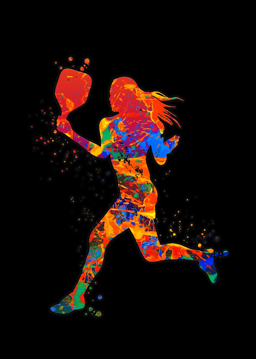 'Pickleball Player Woman' Poster by Vincent Vorce | Displate