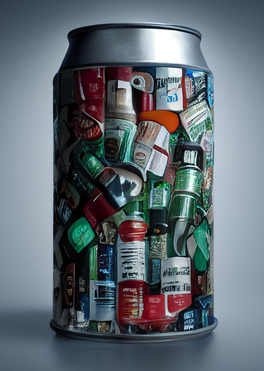 'Trash Can 1' Poster, picture, metal print, paint by Luvcraft | Displate