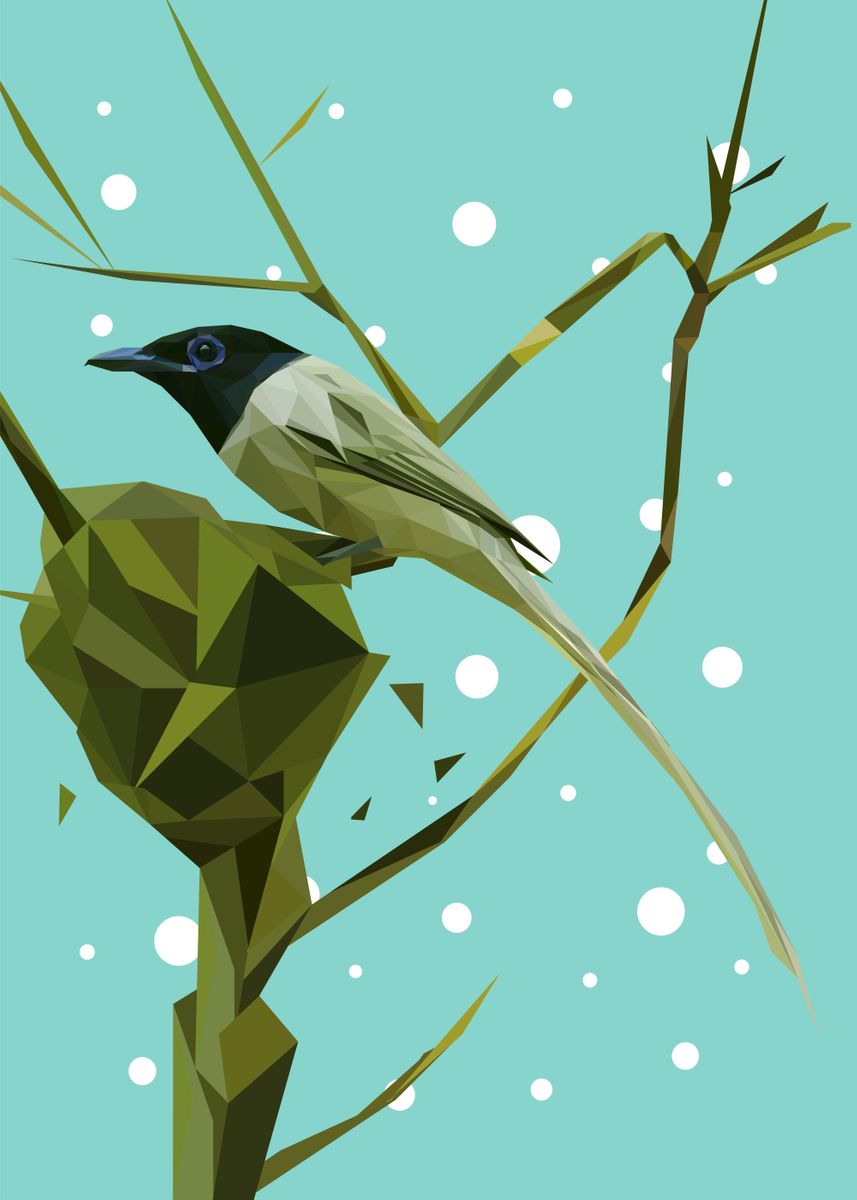 'geometric animal Birds' Poster by Lowpoly Posters | Displate