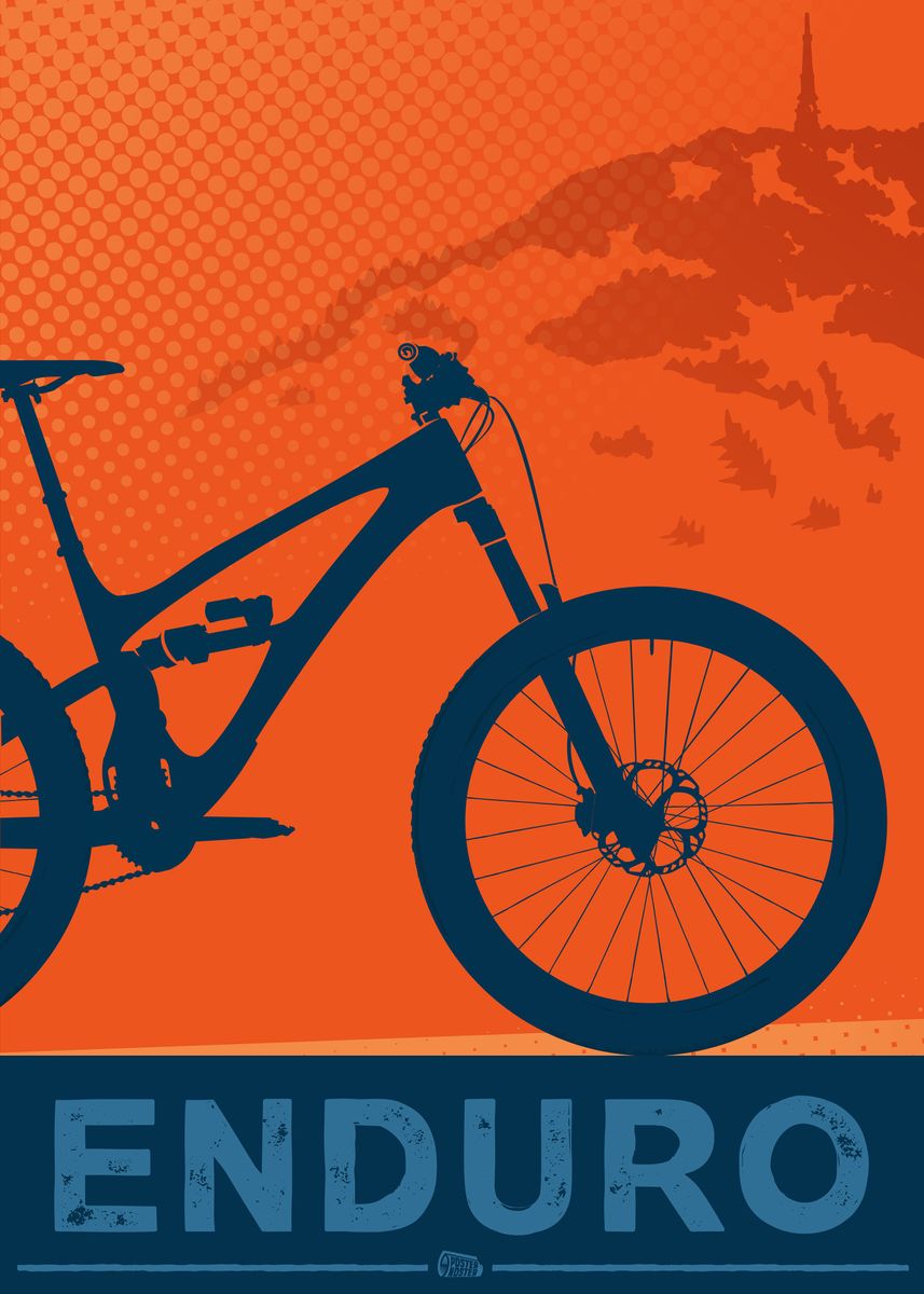 'Enduro MTB' Poster, picture, metal print, paint by Poster Noster by ...