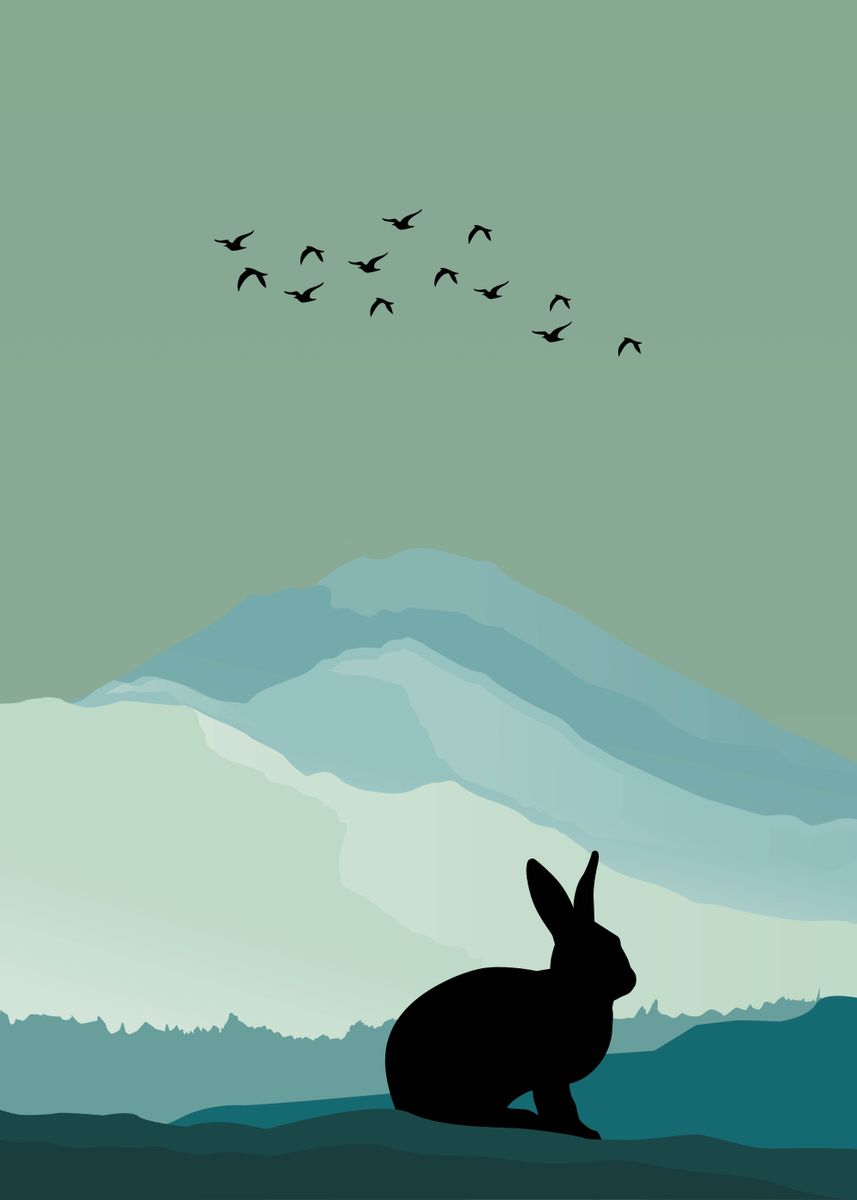 'Rabbit Animal' Poster by Eleonoraso | Displate