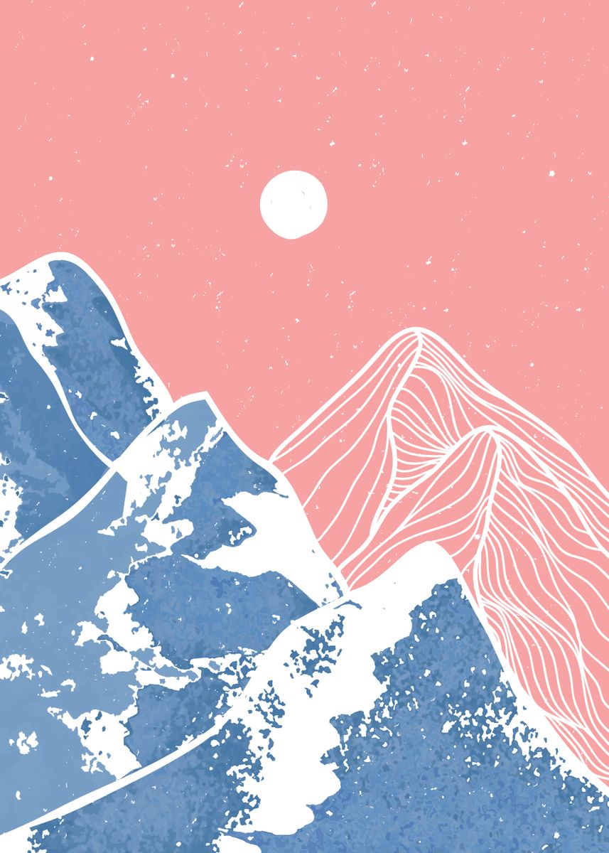 'SNOW MOUNTAIN' Poster, picture, metal print, paint by budi yanto ...