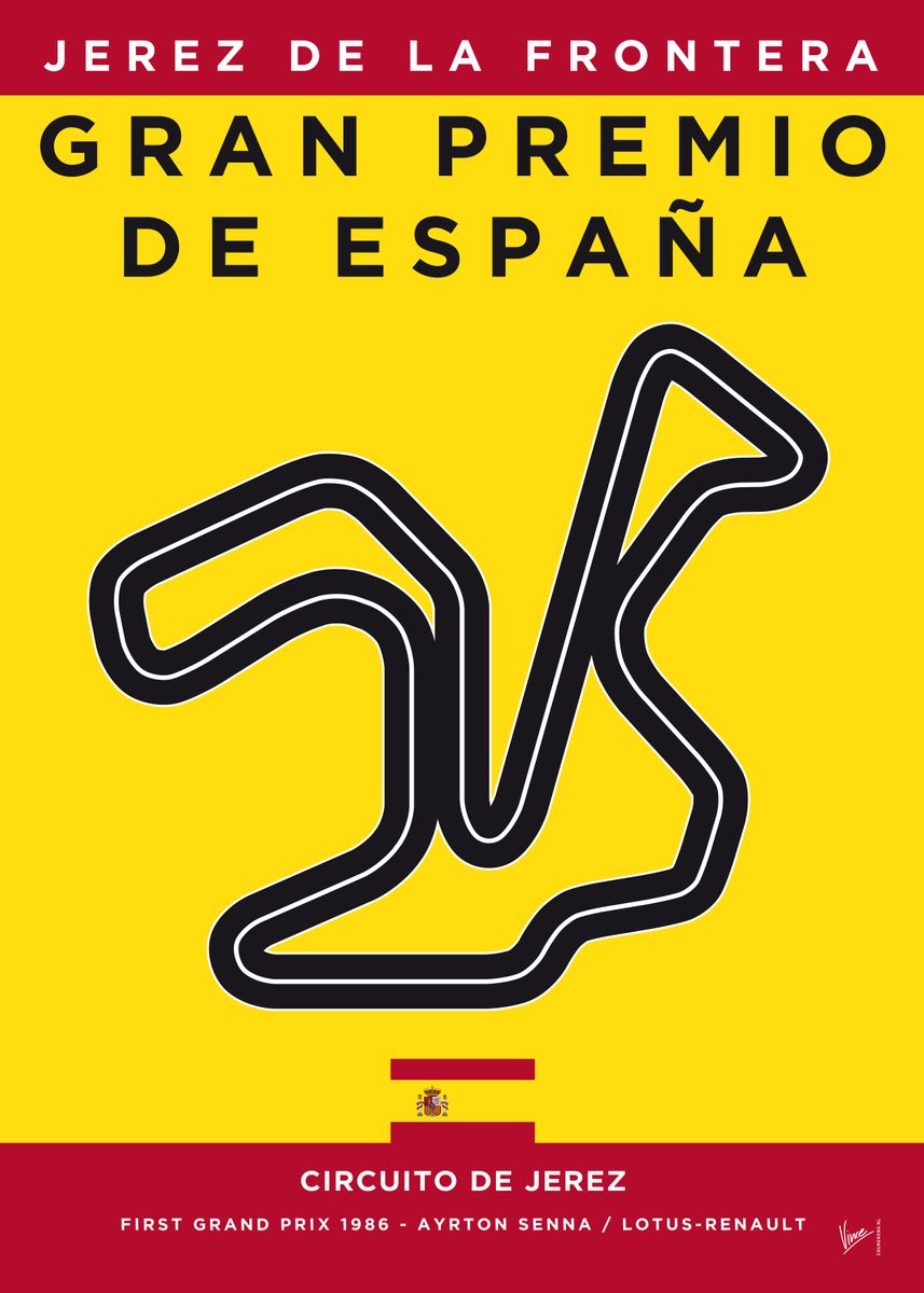 '1986 JEREZ' Poster, picture, metal print, paint by Chungkong Art ...