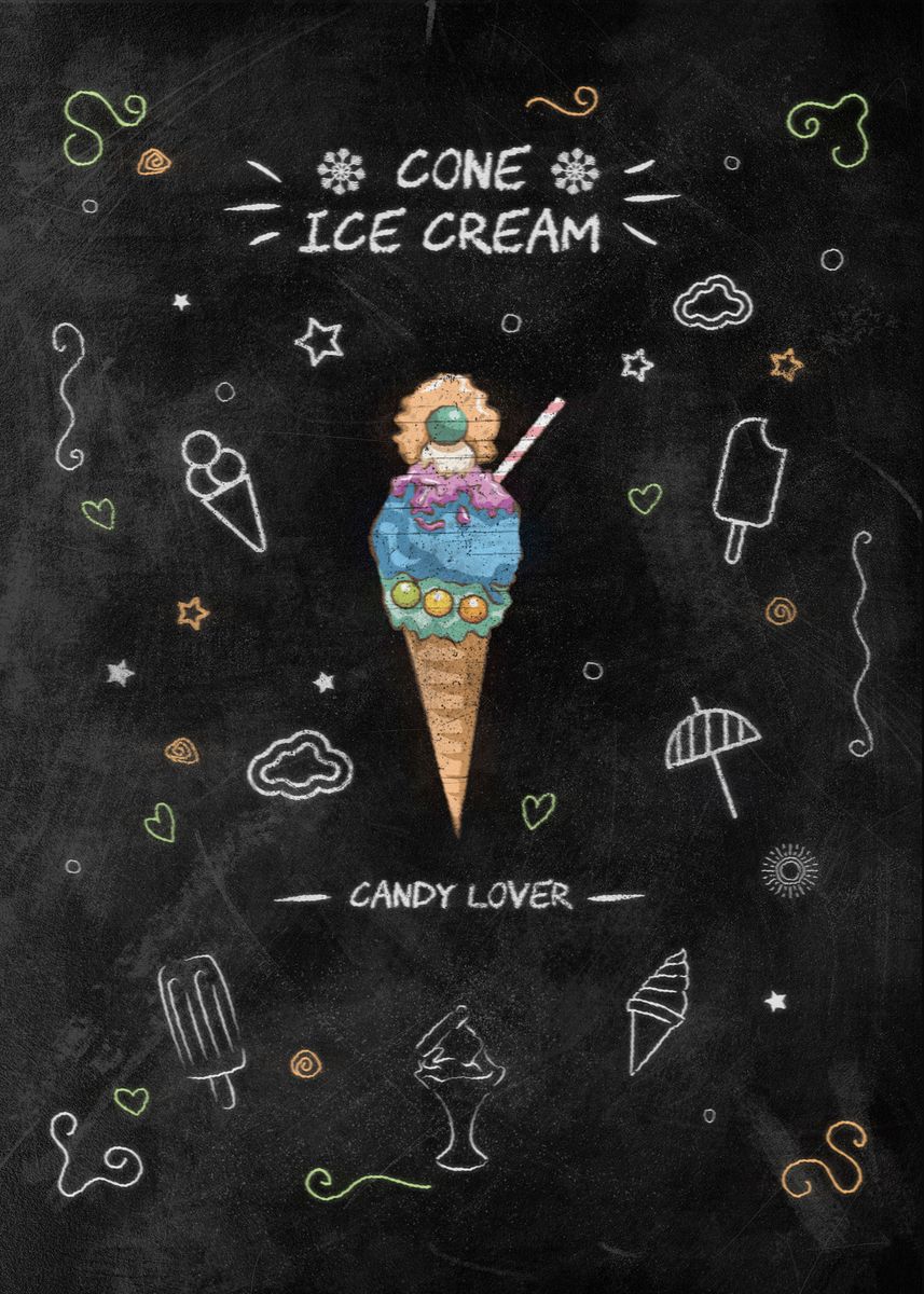 'Candy Lover Ice Cream ' Poster by Audai | Displate