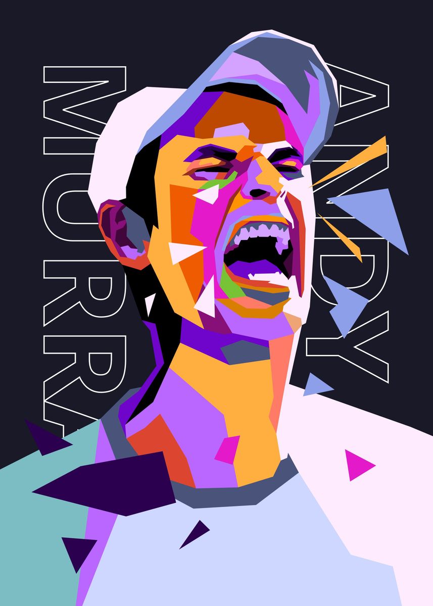 'Andy Murray' Poster, picture, metal print, paint by Ro | Displate