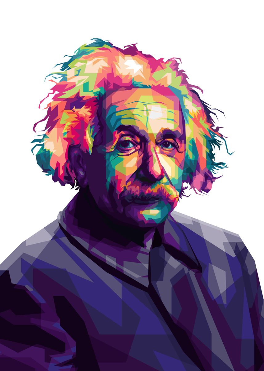 'Albert Einstein' Poster, picture, metal print, paint by Color Work ...