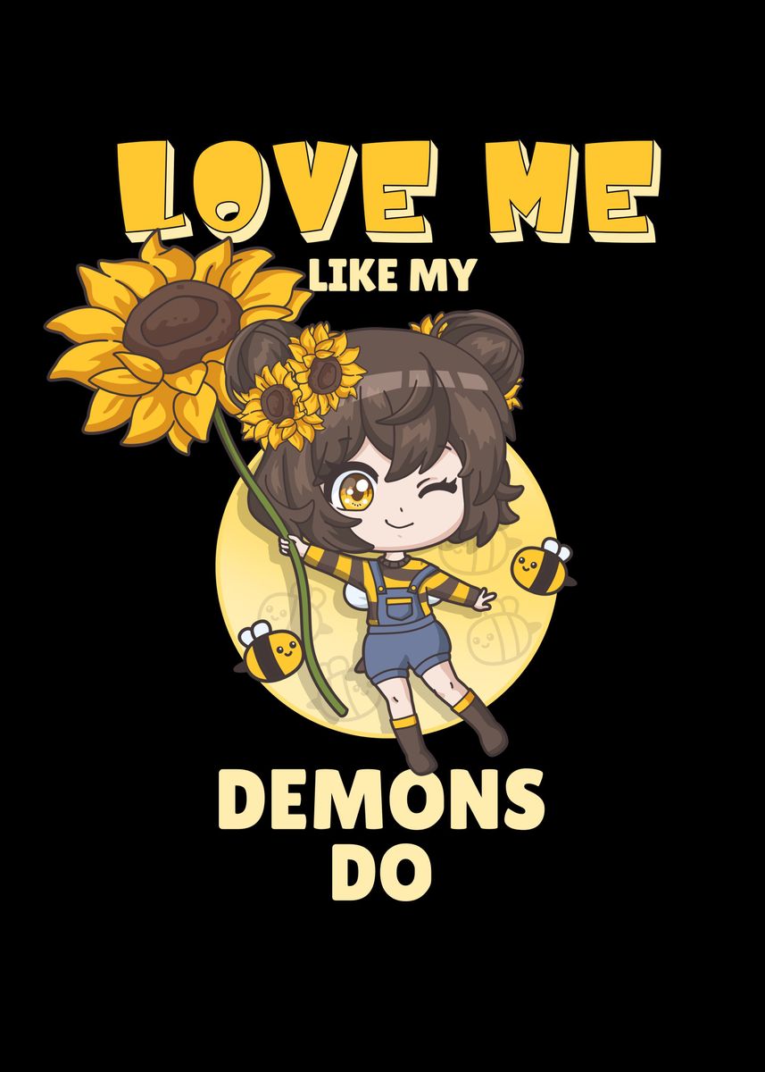 'Love Me Like My Demons Do' Poster, picture, metal print, paint by ...