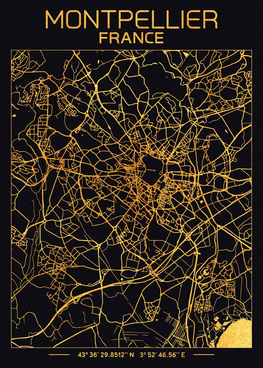 'Montpellier France' Poster by Denis Siggers | Displate