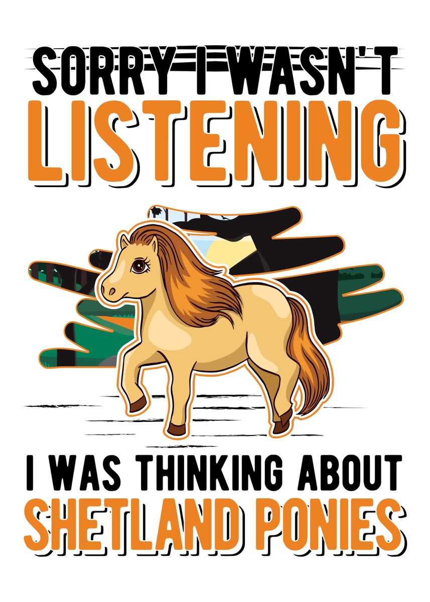 'Shetland Pony Shetty' Poster by FavoritePlates | Displate