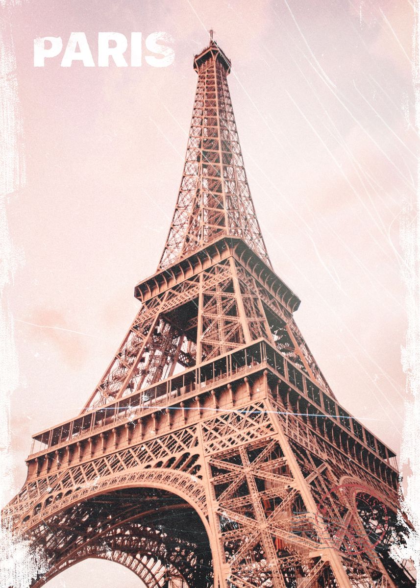 'Vintage Paris Poster' Poster by Visitify | Displate