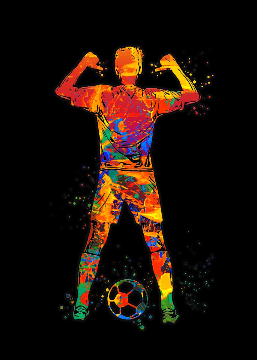 'Soccer Player ' Poster by Vincent Vorce | Displate