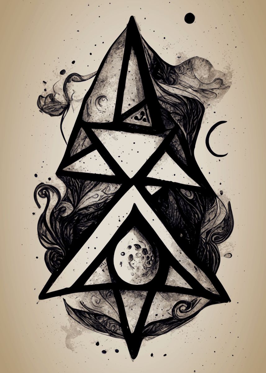 'Abstract Pagan Ink Drawing' Poster, picture, metal print, paint by ...