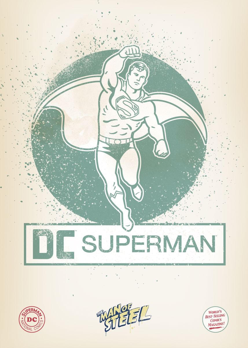 'DC Superman' Poster, picture, metal print, paint by DC Comics | Displate