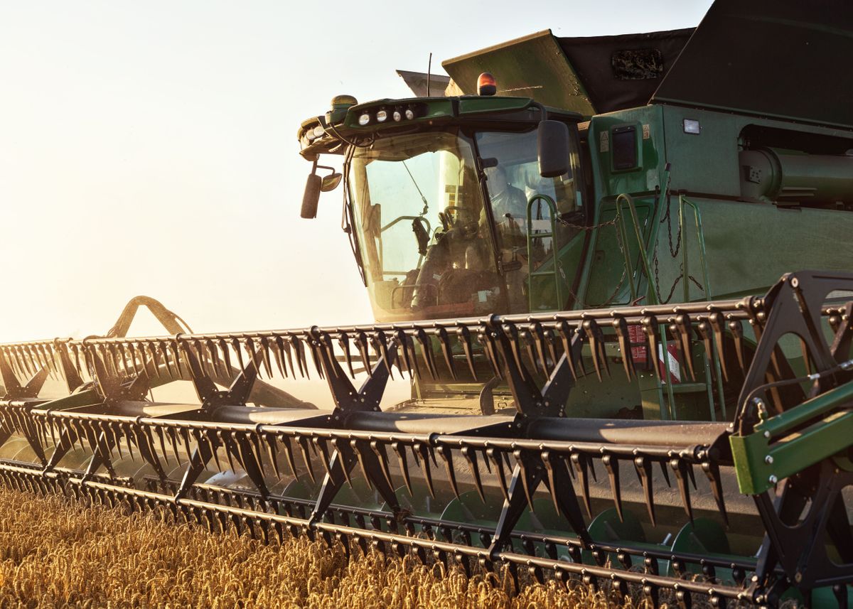 'Front Of Combine Harvester' Poster by photoschmidt | Displate