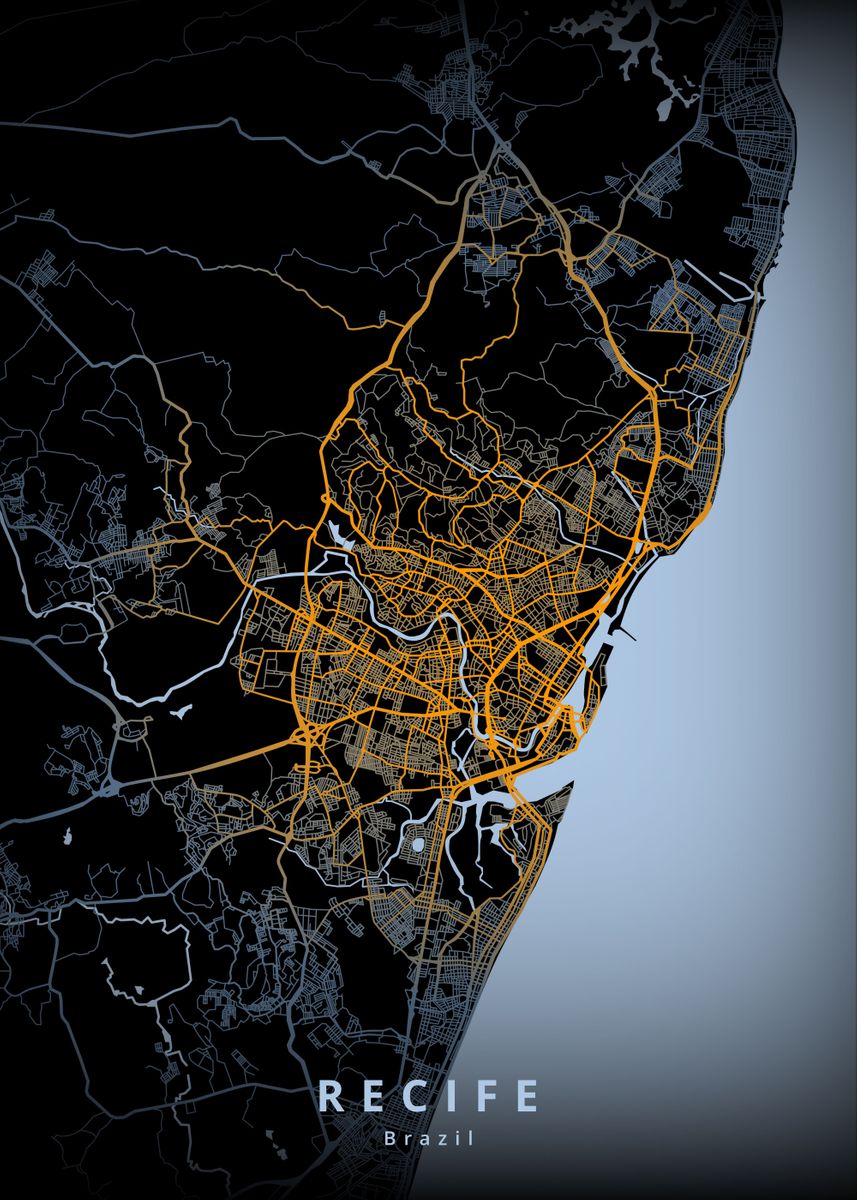 'Recife ' Poster, picture, metal print, paint by Deeo | Displate