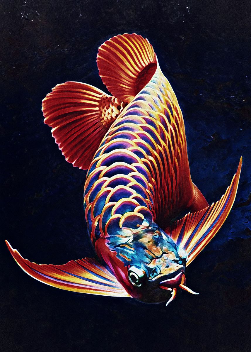 'siamese fighting fish' Poster, picture, metal print, paint by PENGDUA ...