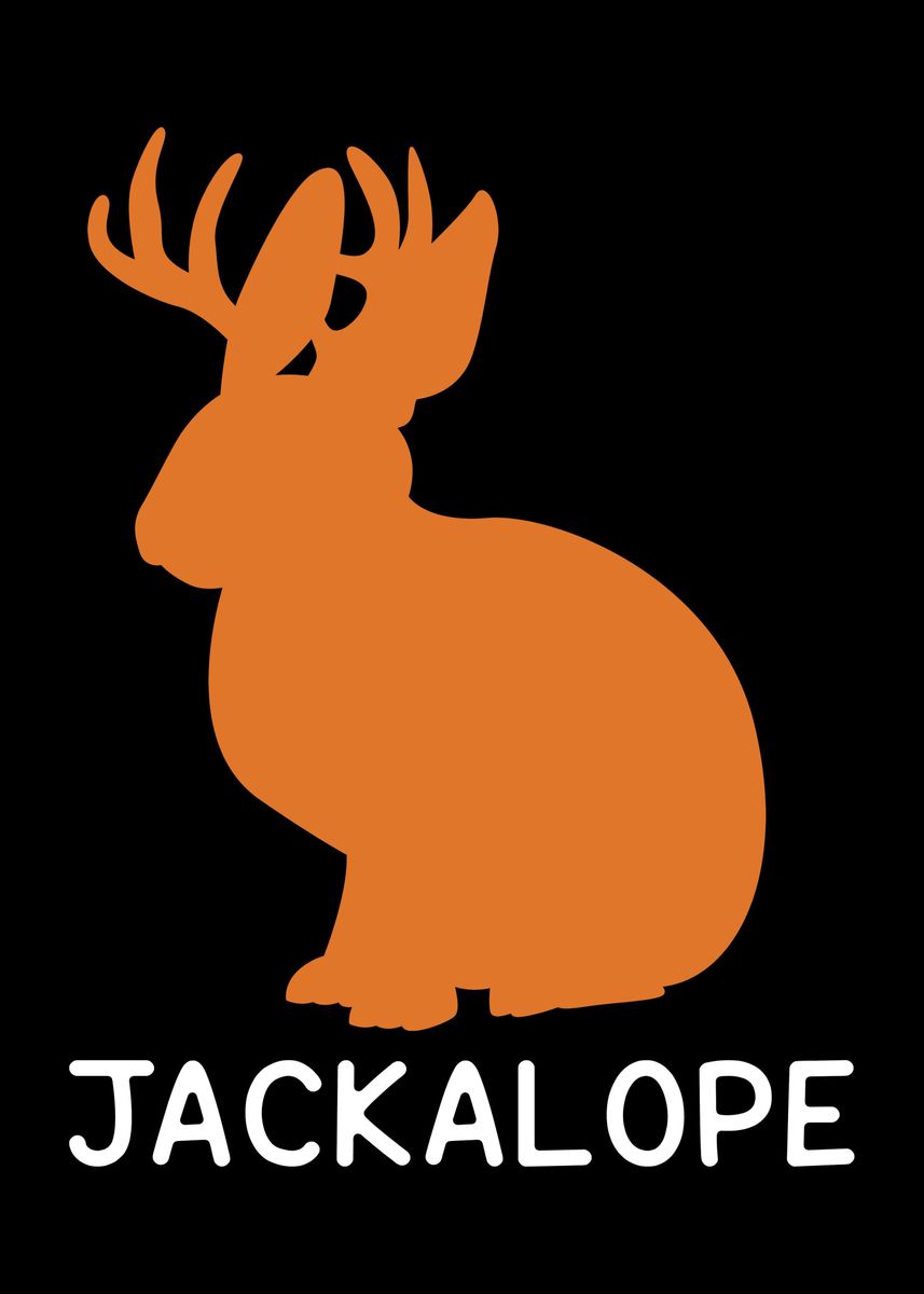 'Jackalope Cryptid' Poster, picture, metal print, paint by FunnyGifts ...