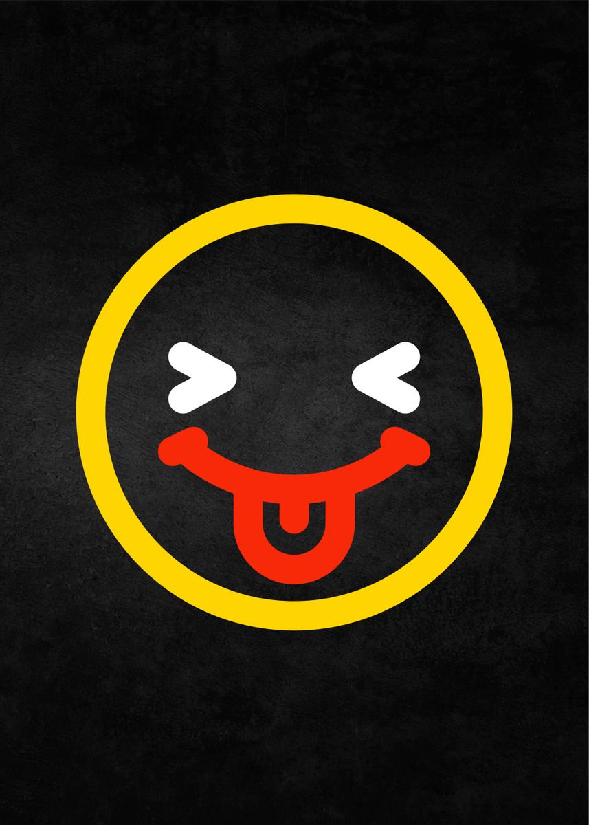 'emoji smiley' Poster, picture, metal print, paint by Most Popular Cult ...