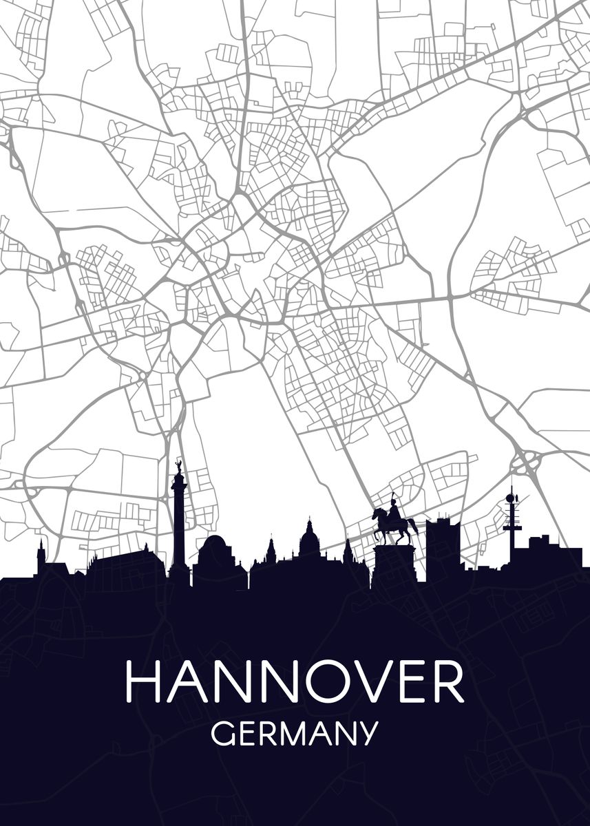 'Hannover Germany ' Poster, picture, metal print, paint by Urrutia ...