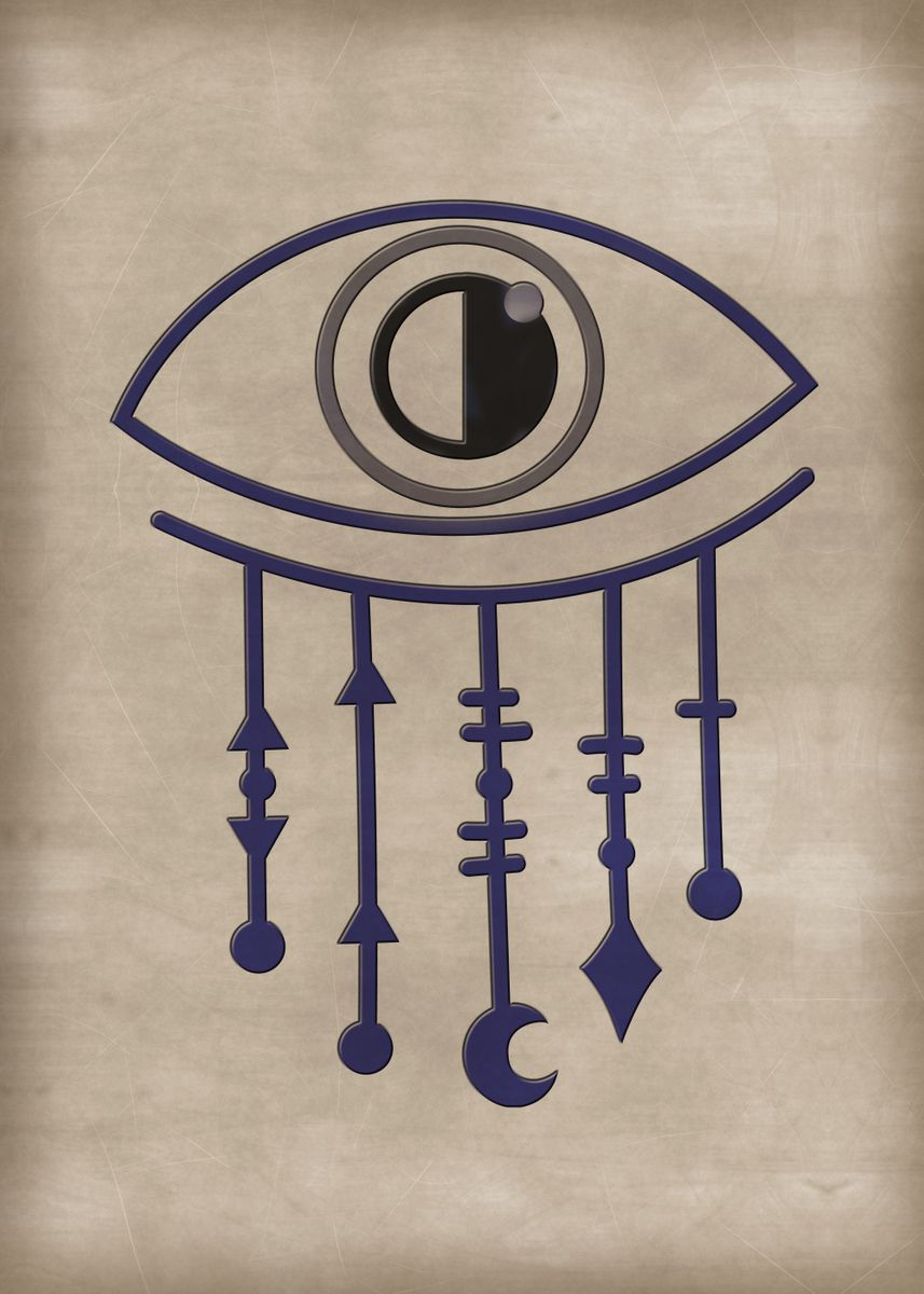 'Vintage Evil Eye' Poster, picture, metal print, paint by XandYart ...